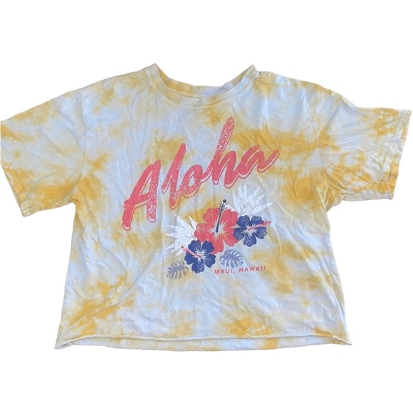 Mighty Fine | Tops | Womens Yellow Tyedyed Mighty Fine Medium Hawaii ...